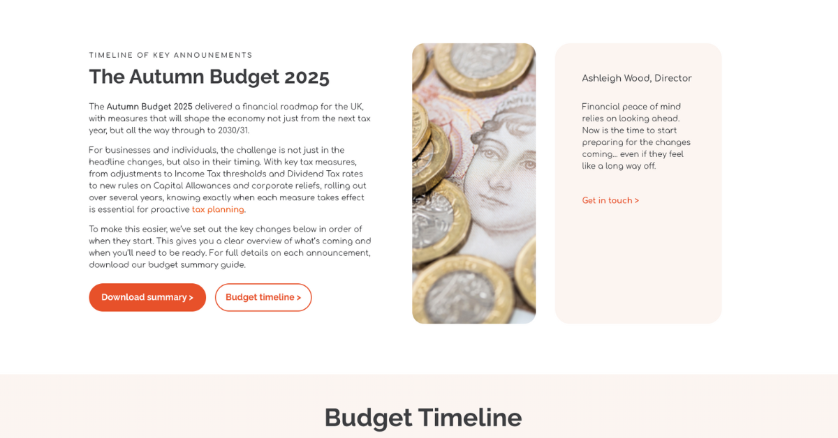 Autumn Budget 2025: Key UK Tax Changes & Timeline | DSA Prospect